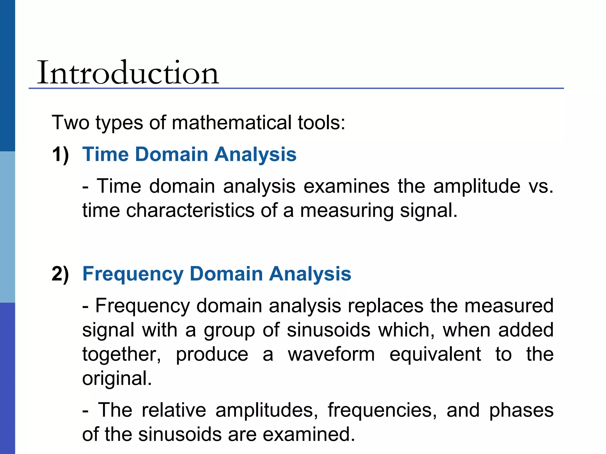ppt on Time Domain and Frequency Domain Analysis | PPT