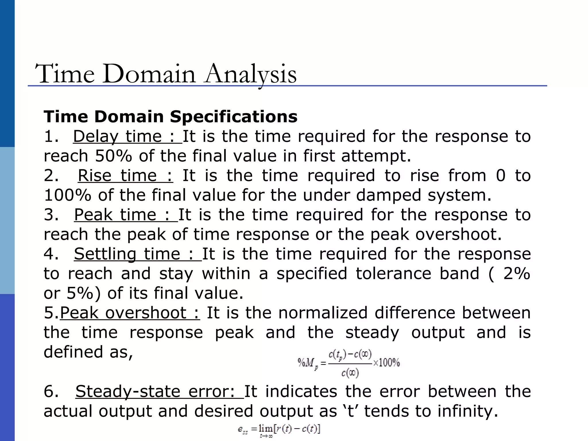 ppt on Time Domain and Frequency Domain Analysis | PPT