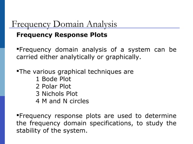 ppt on Time Domain and Frequency Domain Analysis | PPT