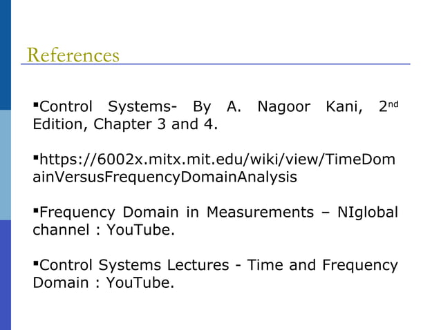 ppt on Time Domain and Frequency Domain Analysis | PPT