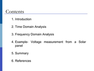 ppt on Time Domain and Frequency Domain Analysis | PPT