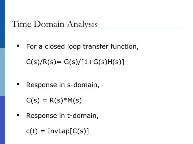 ppt on Time Domain and Frequency Domain Analysis | PPT