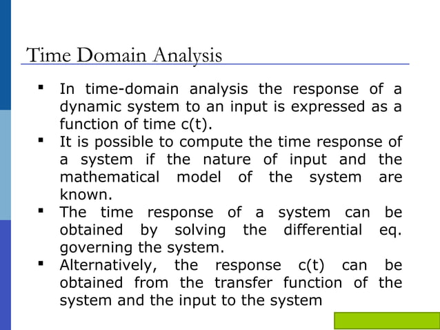 Ppt On Time Domain And Frequency Domain Analysis