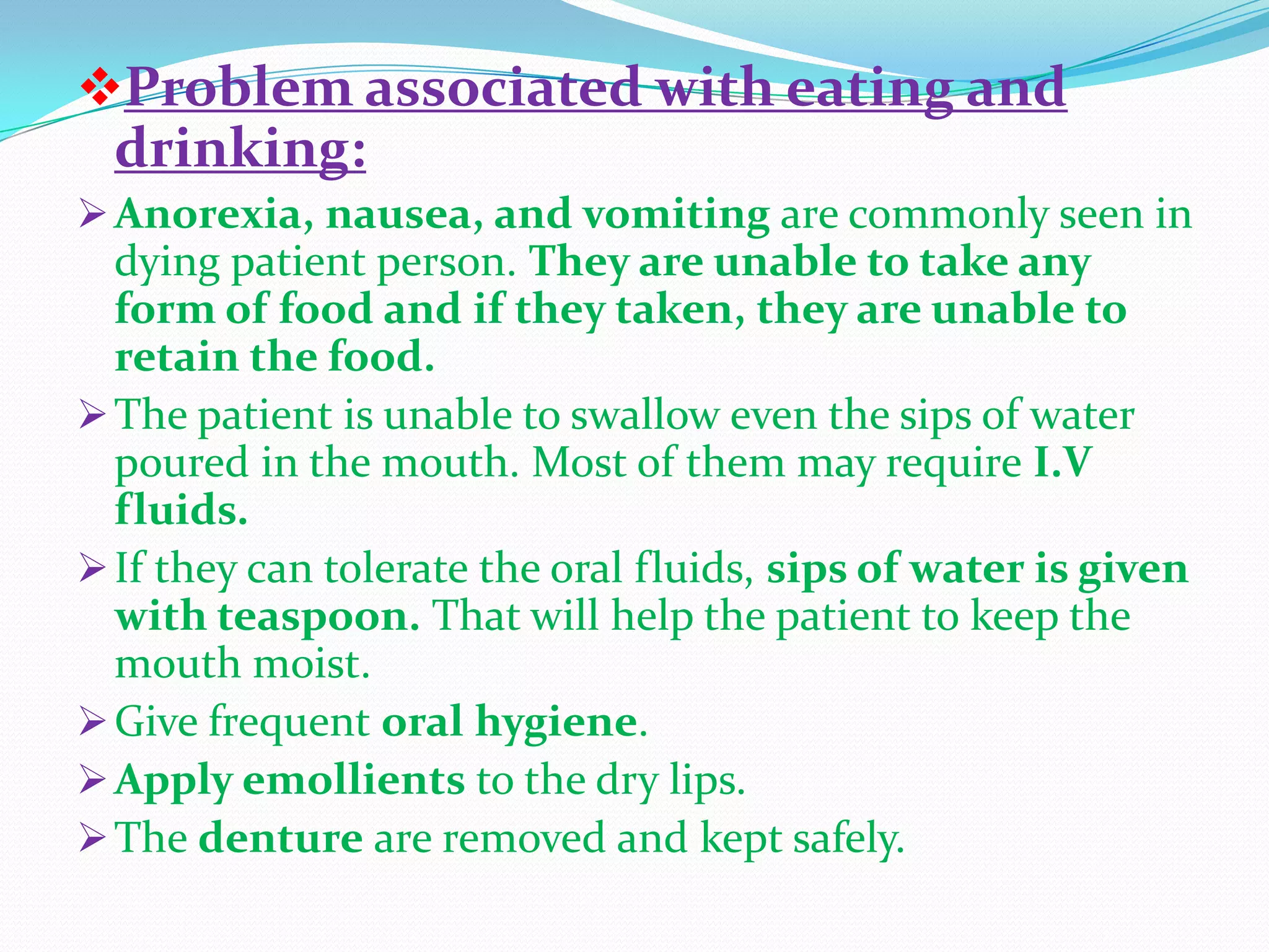 care of dying patient | PPTX