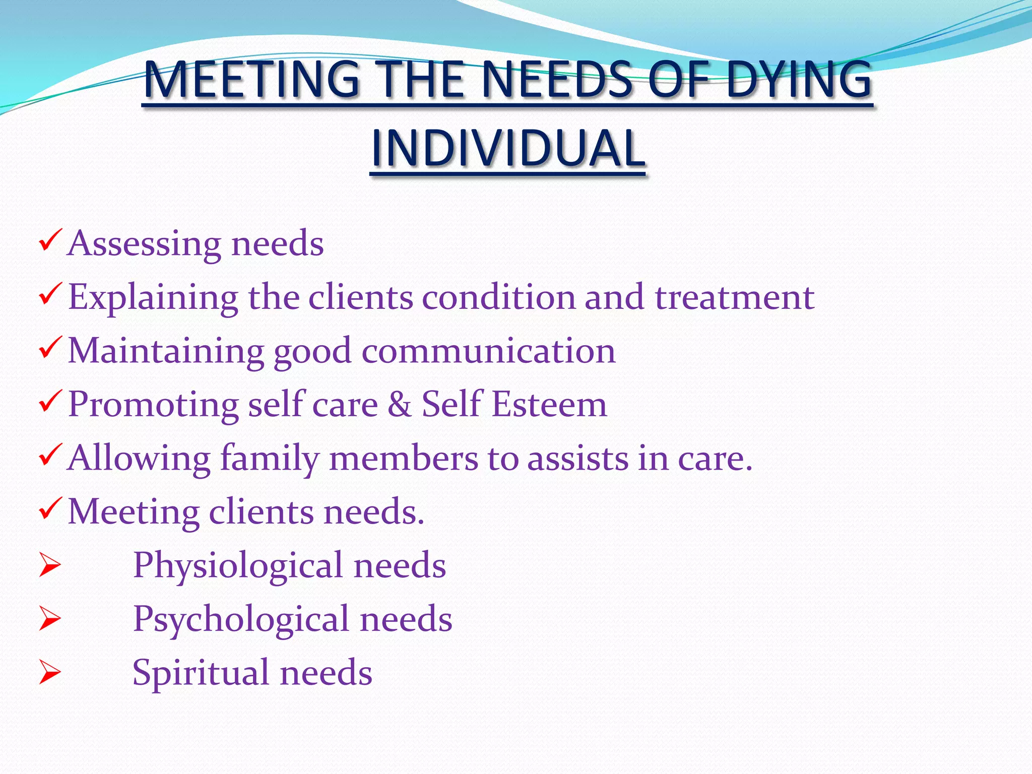care of dying patient | PPTX