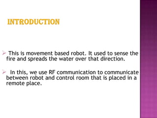 fire fighting robot | PPTX