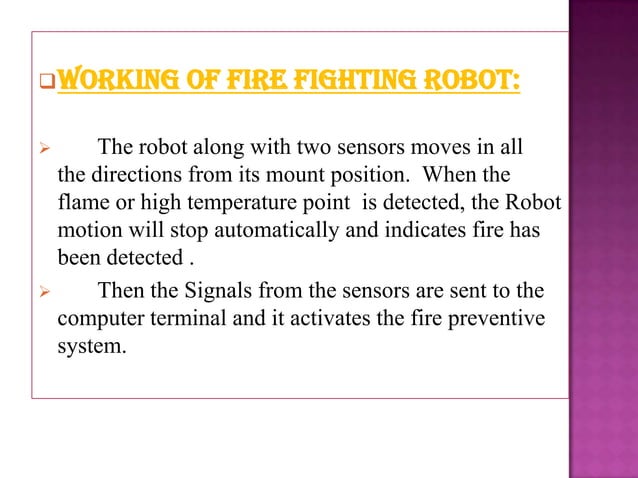 fire fighting robot | PPTX