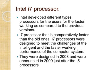 Intel | PPTX | Operating Systems | Computer Software and Applications