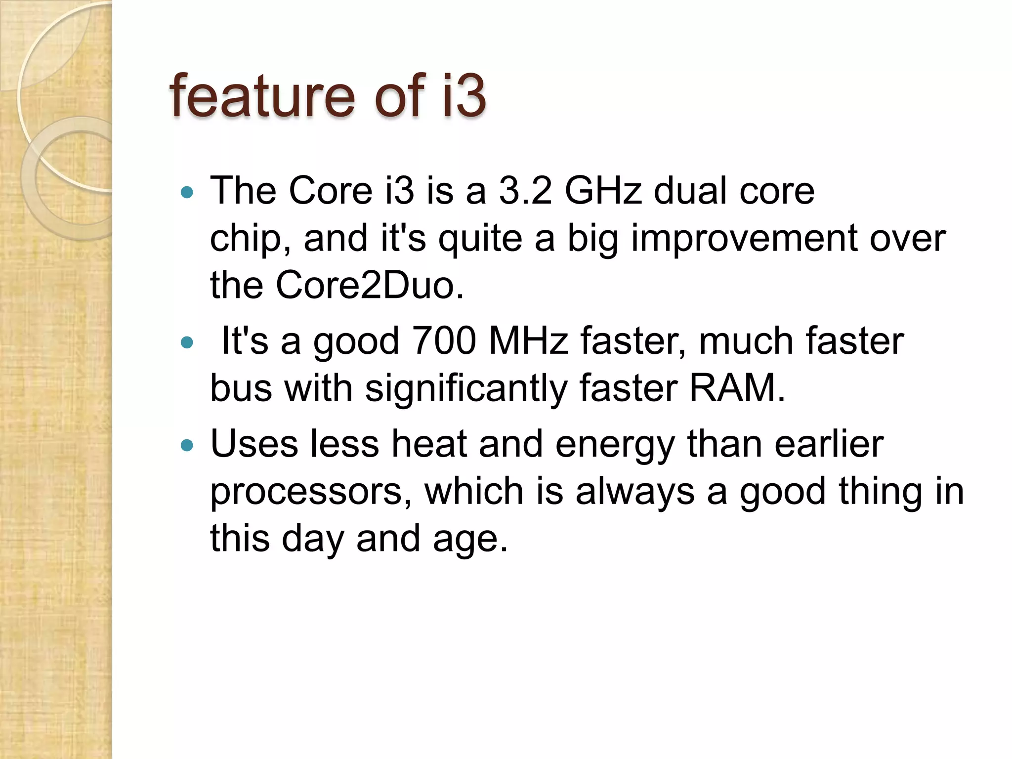 Intel I3,I5,I7 Processor | PPTX