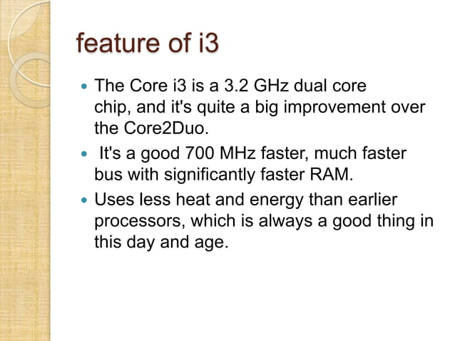 Intel I3,I5,I7 Processor | PPTX