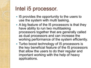 Intel I3,I5,I7 Processor | PPTX