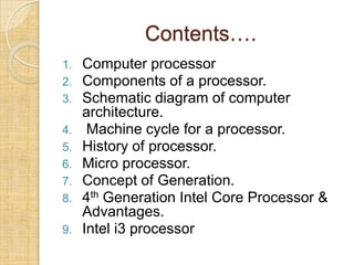 Intel I3,I5,I7 Processor | PPTX