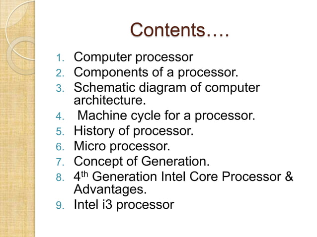Intel I3,I5,I7 Processor | PPTX