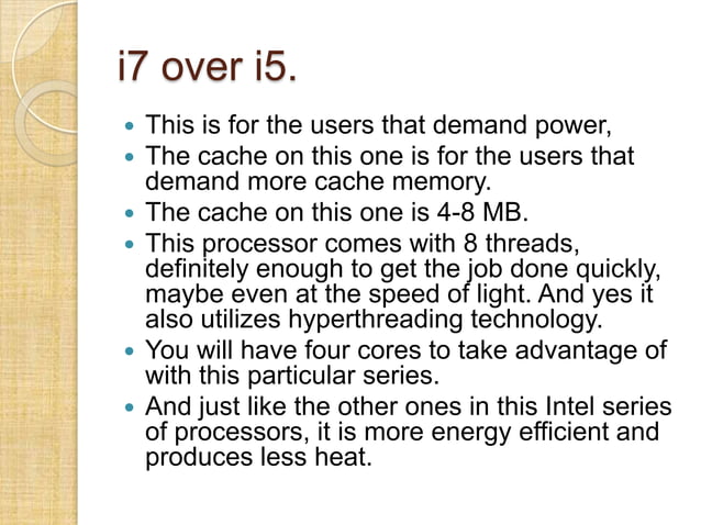 Intel I3,I5,I7 Processor | PPTX