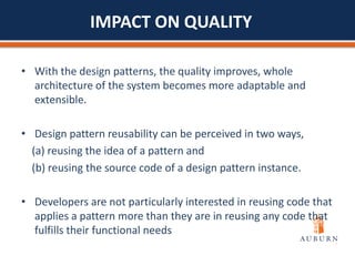 SOFTWARE QUALITY ASSURANCE AND DESIGN PATTERNS | PPT