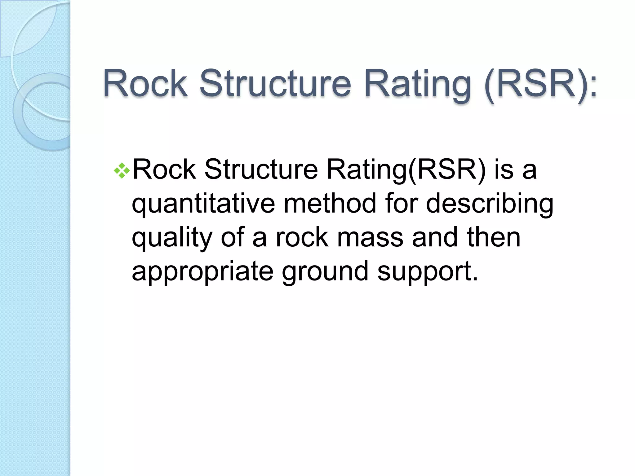 Rock Mass Classification | PPTX