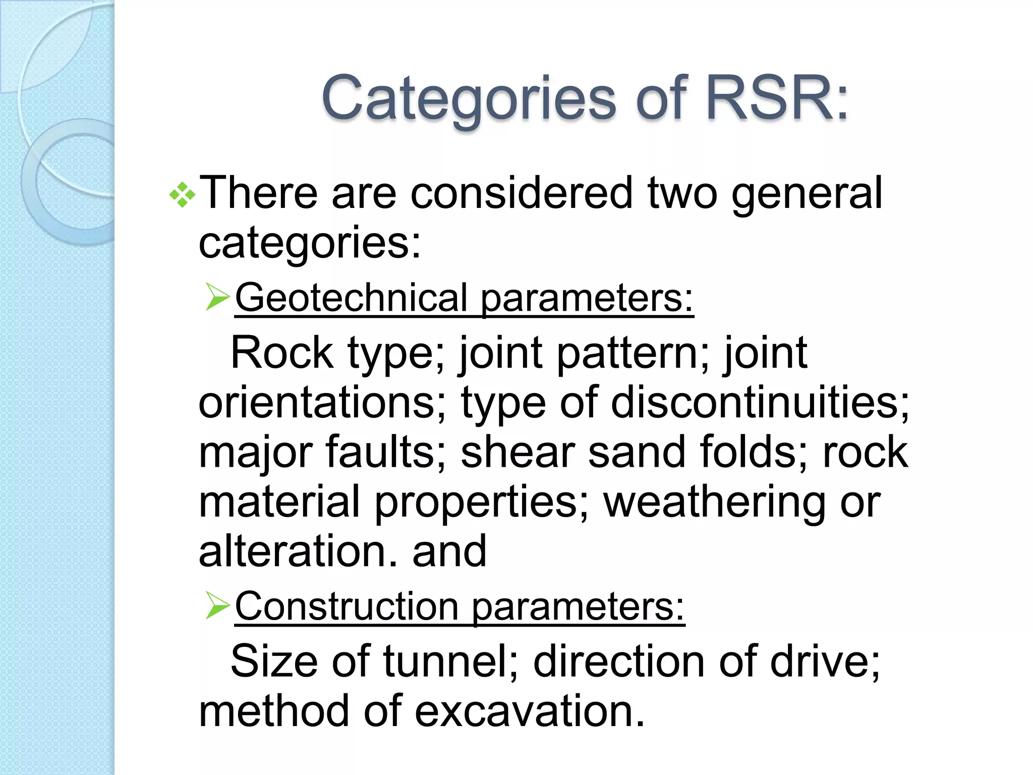 Rock Mass Classification | PPTX