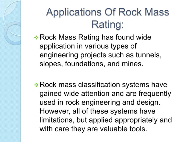 Rock Mass Classification | PPTX | Geology | Science