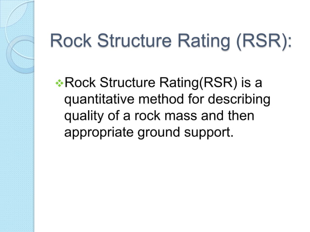 Rock Mass Classification | PPTX | Geology | Science