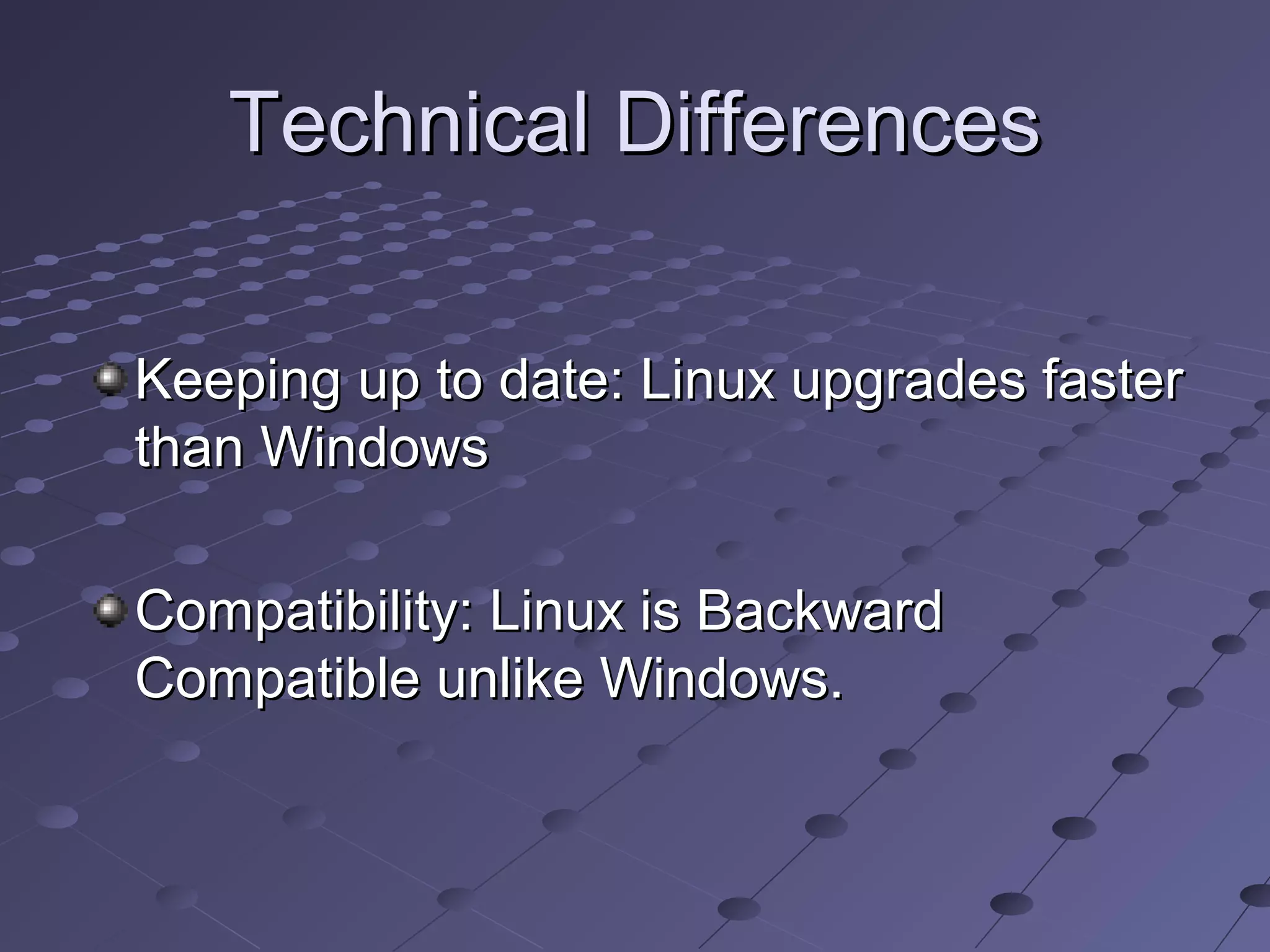 comparing windows and linux ppt | PPT