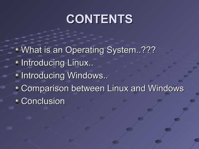 comparing windows and linux ppt | PPT