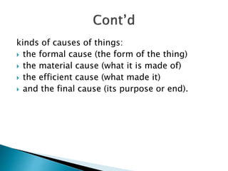 ARISTOTLE PHILOSOPHY | PPTX