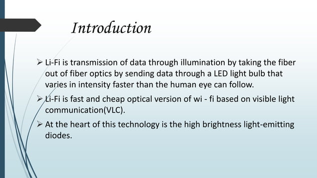 Li-Fi Technology presentation | PPTX | Computer Networking | Computing