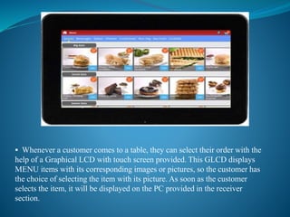 Zigbee Enabled Hotel Menu Ordering System Using Touchscreen | PPT