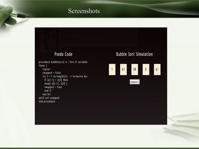Secure Visual Algorithm Simulator Ppt