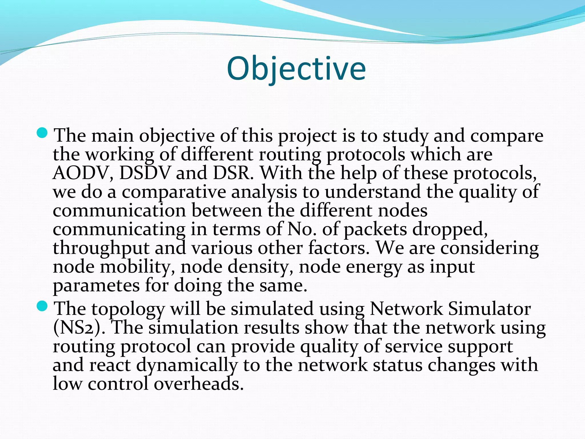 Performance Evaluation Of Routing Protocols Ppt