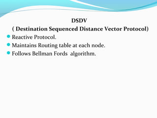 Performance Evaluation of Routing Protocols | PPT