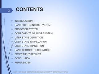 Automatic user state recognition for hand gesture based low cost ...