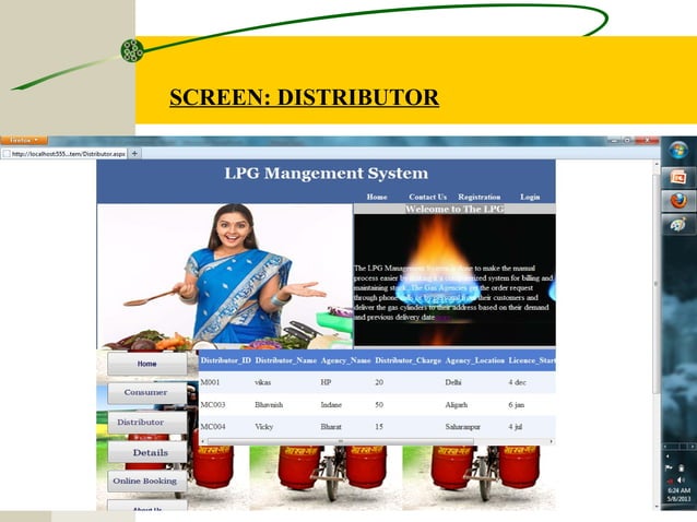 Gas Management System by Vikash Mainanwal | PPT | Computing | Technology & Computing