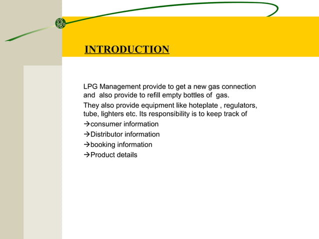 Gas Management System by Vikash Mainanwal | PPT | Computing | Technology & Computing