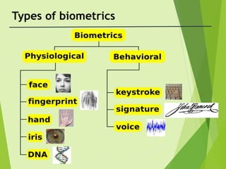 Overview on Biometrics by Ch.Ravikumar & Priya N | PPT