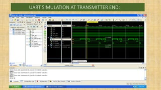 FPGA implementation of synchronous and asynchronous counter and simulation of UART protocol | PPTX