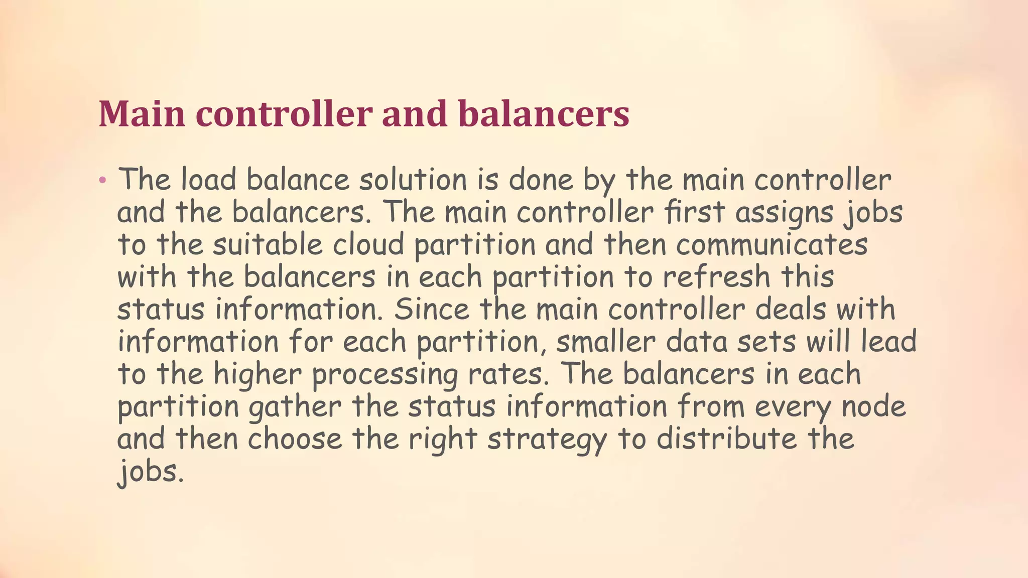 A Load Balancing Model Based On Cloud Partitioning For The Public Cloud Ppt Ppt