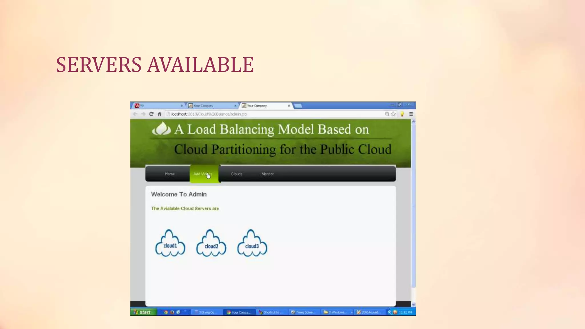 A Load Balancing Model Based On Cloud Partitioning For The Public Cloud Ppt Ppt