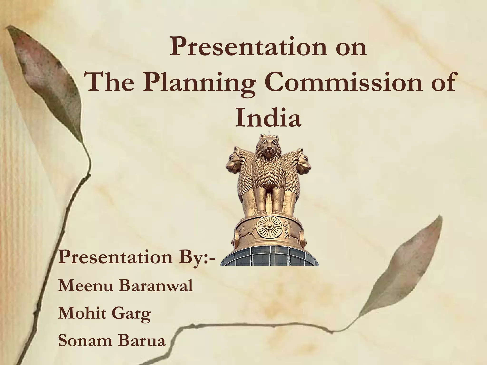 Planning Commission of India | PPT