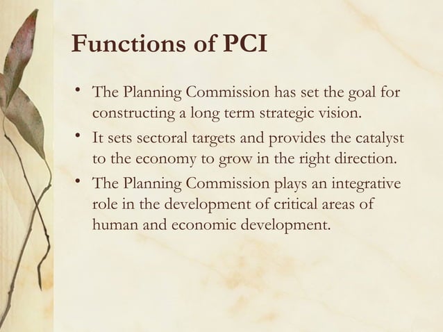 Planning Commission of India | PPT | Business | Business and Finance