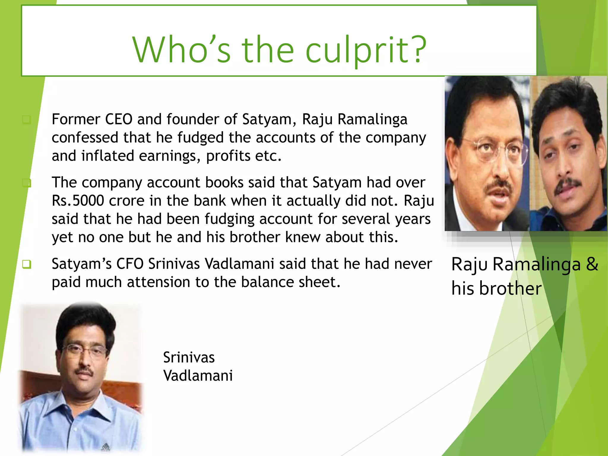 Satyam Case Study | PPTX