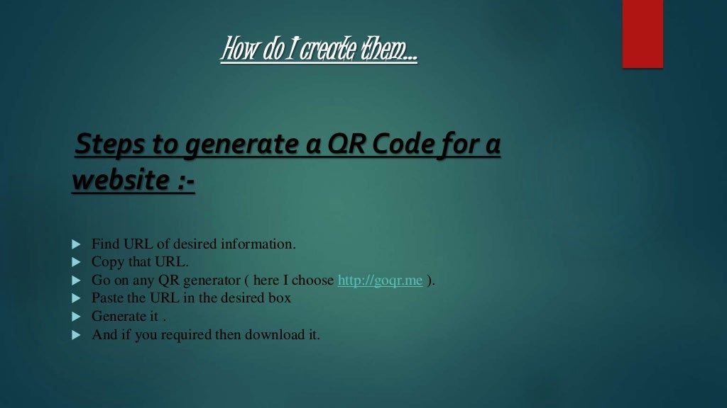 QR-CODE presentation slide