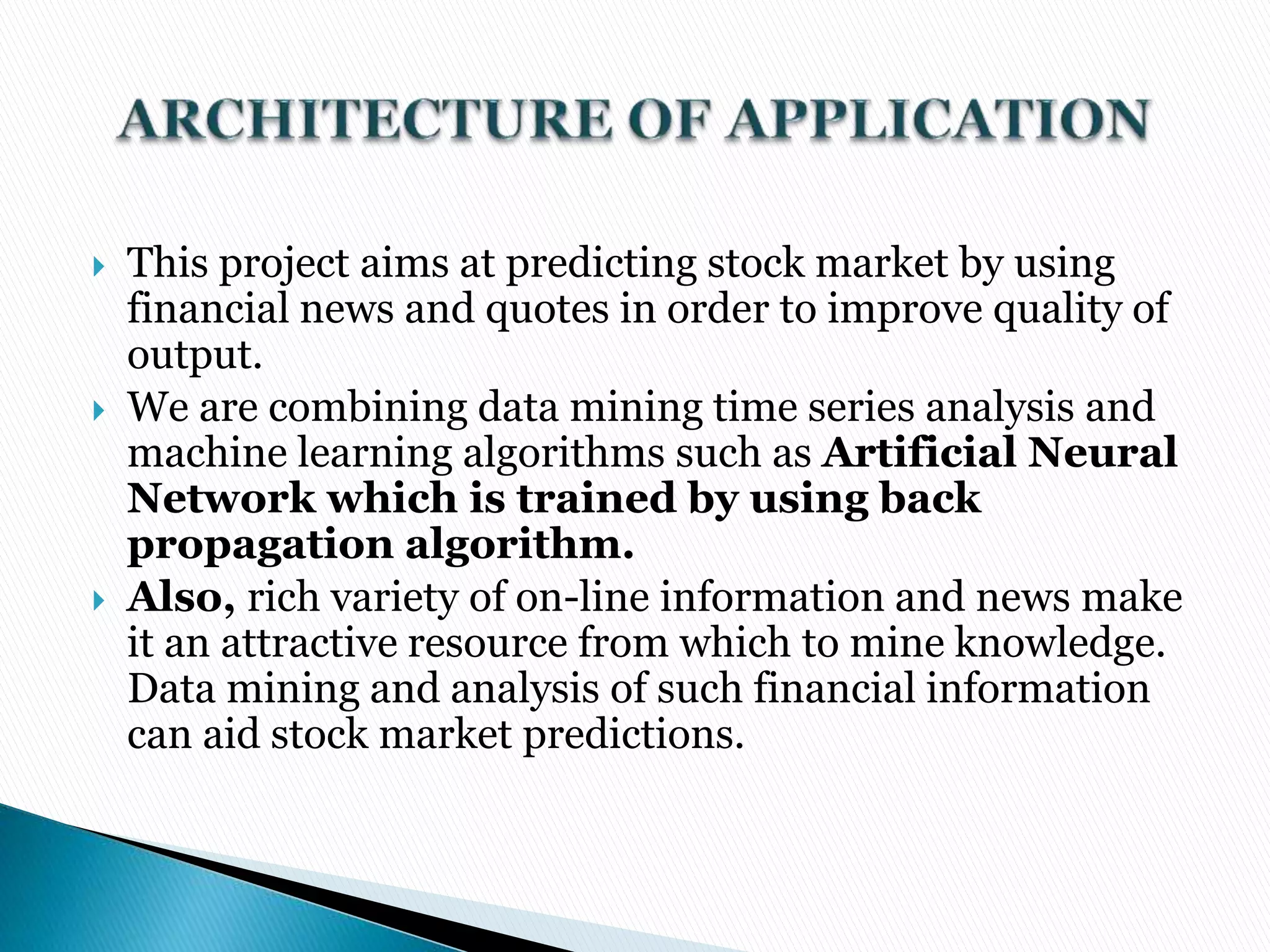 Stock Market Prediction | PPTX