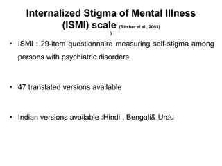 stigma intervention and scales for assesment | PPT