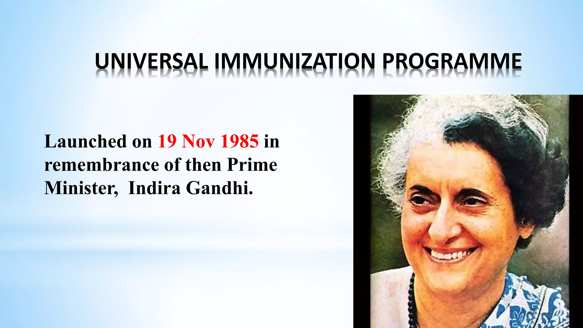 NATIONAL IMMUNISATION PROGRAMME ... | PPTX