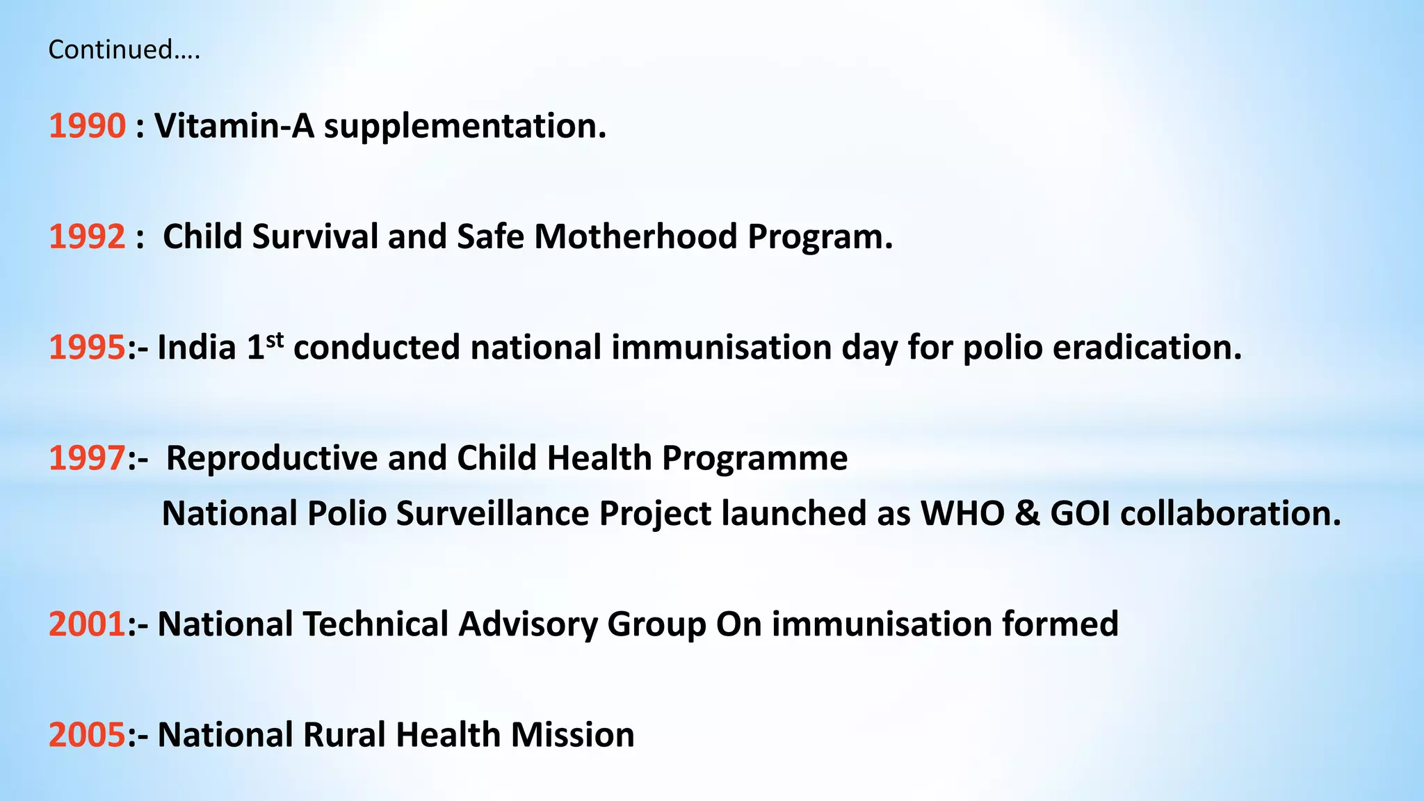 NATIONAL IMMUNISATION PROGRAMME ... | PPTX