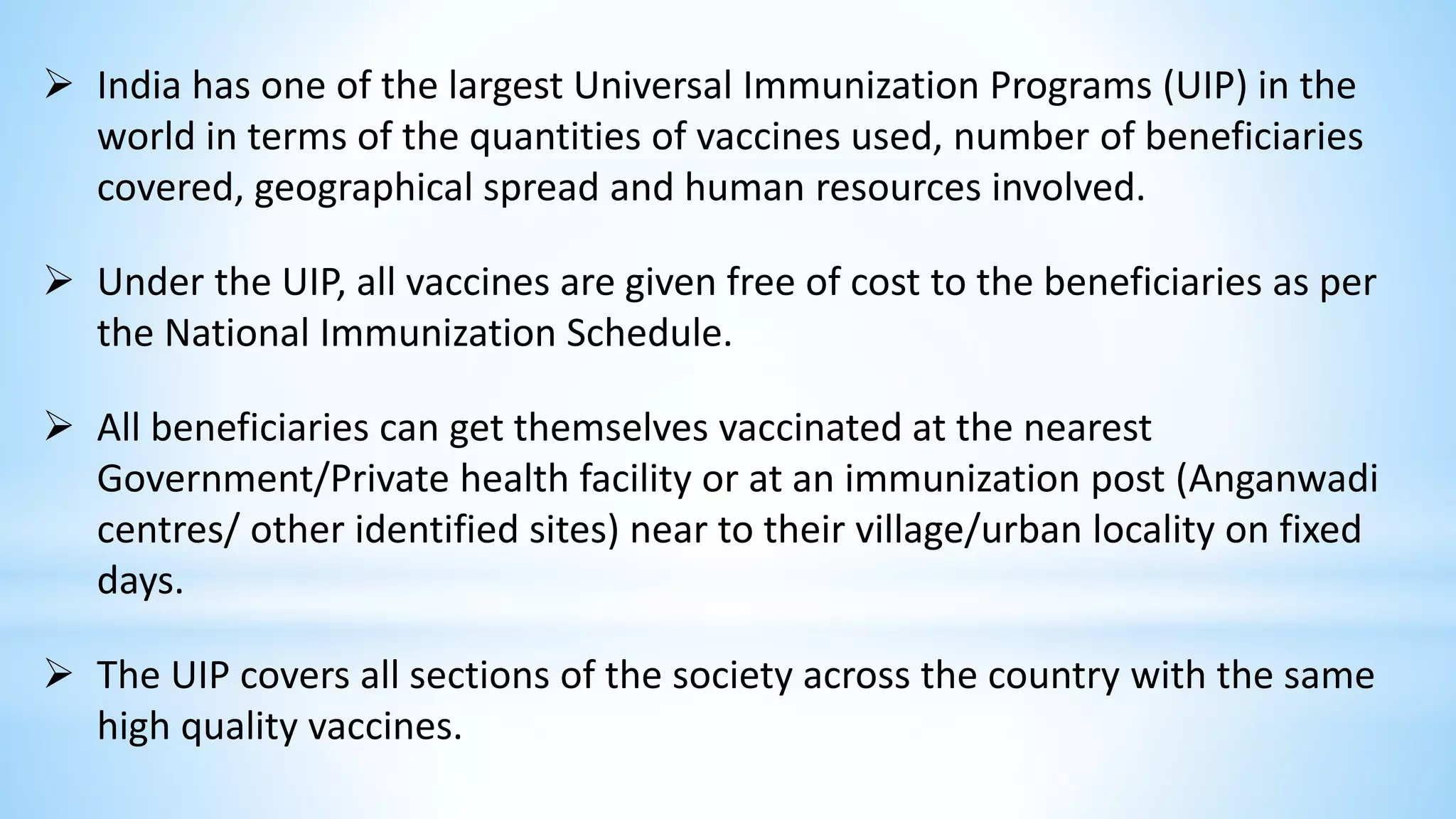 NATIONAL IMMUNISATION PROGRAMME ... | PPTX