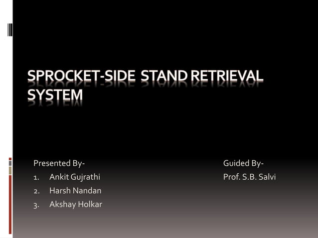 Automatic stand retrieval system ppt | PPT