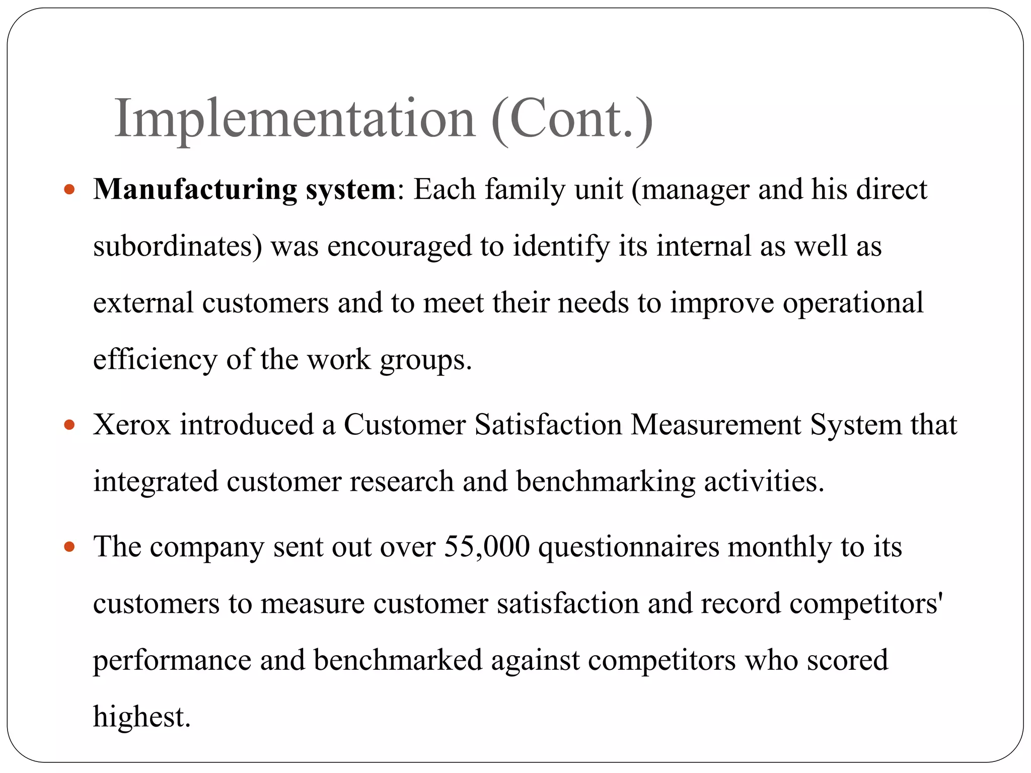 Xerox - Benchmarking | PDF