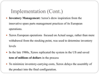 Xerox - Benchmarking | PDF